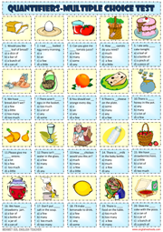Quantifiers ESL Printable Worksheets and Exercises